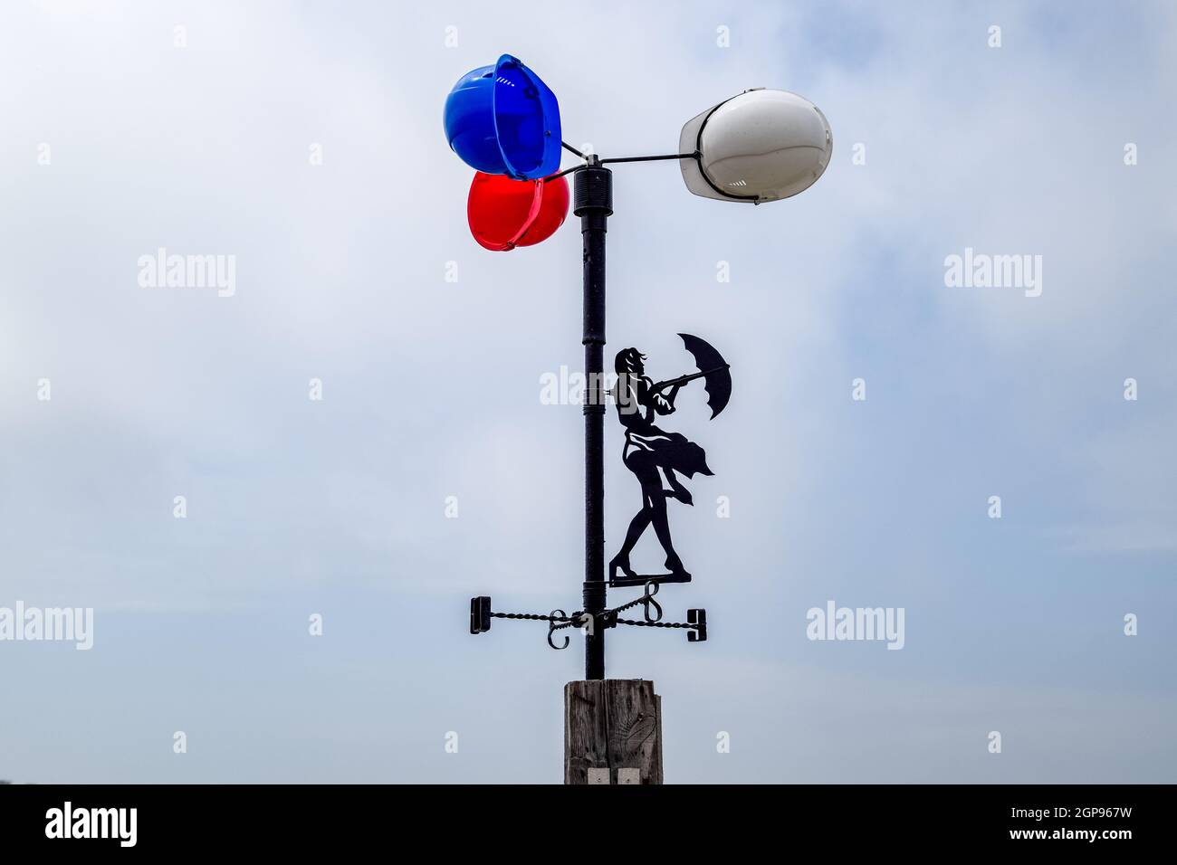 Wind vane in art design. Wind pointer on the beach of Novorossiysk ...