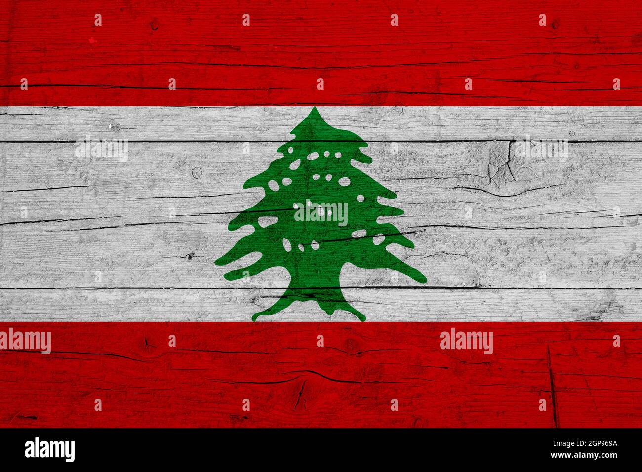 Flag of Lebanon. Wooden texture of the flag of Lebanon Stock Photo - Alamy