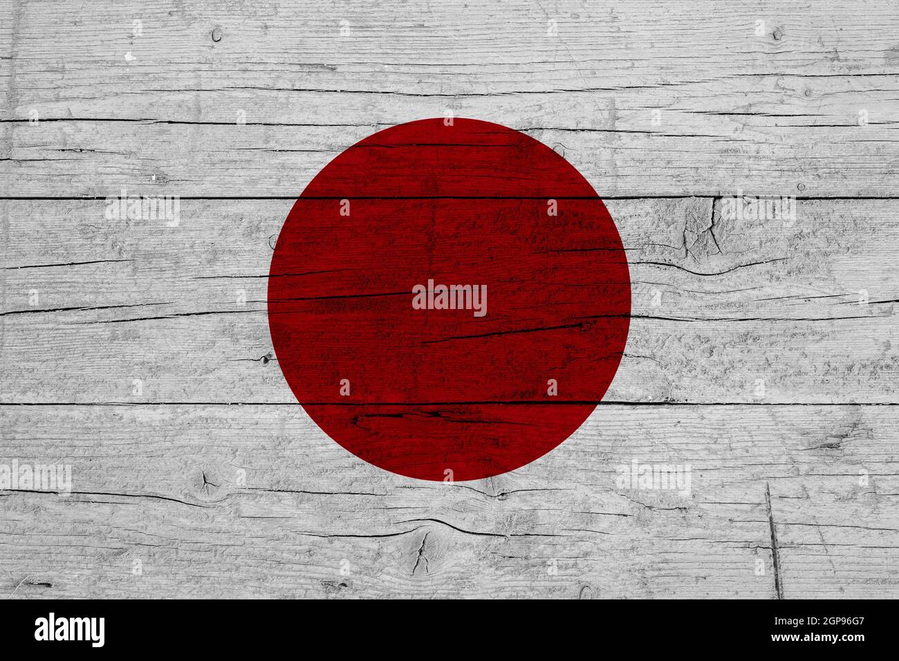 Flag of Japan Wooden texture of the flag of Japan Stock Photo - Alamy