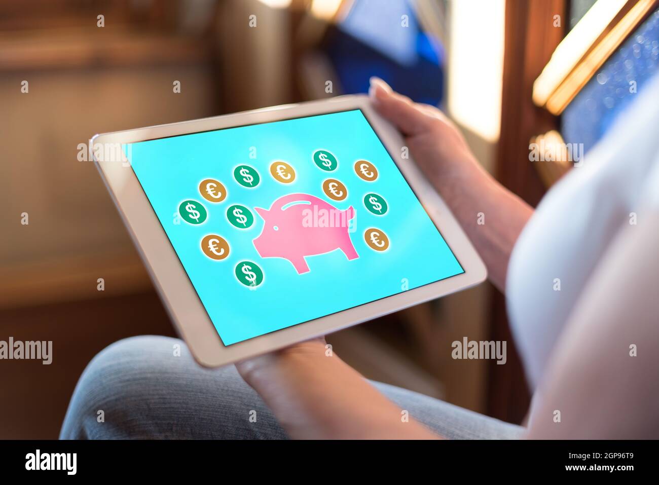 Pig holding tablet hi-res stock photography and images - Alamy