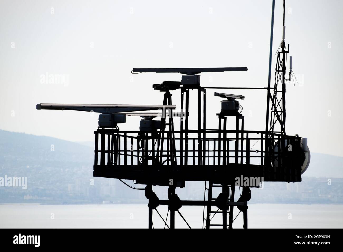 Marine radar tower rotating antenna hi-res stock photography and images ...