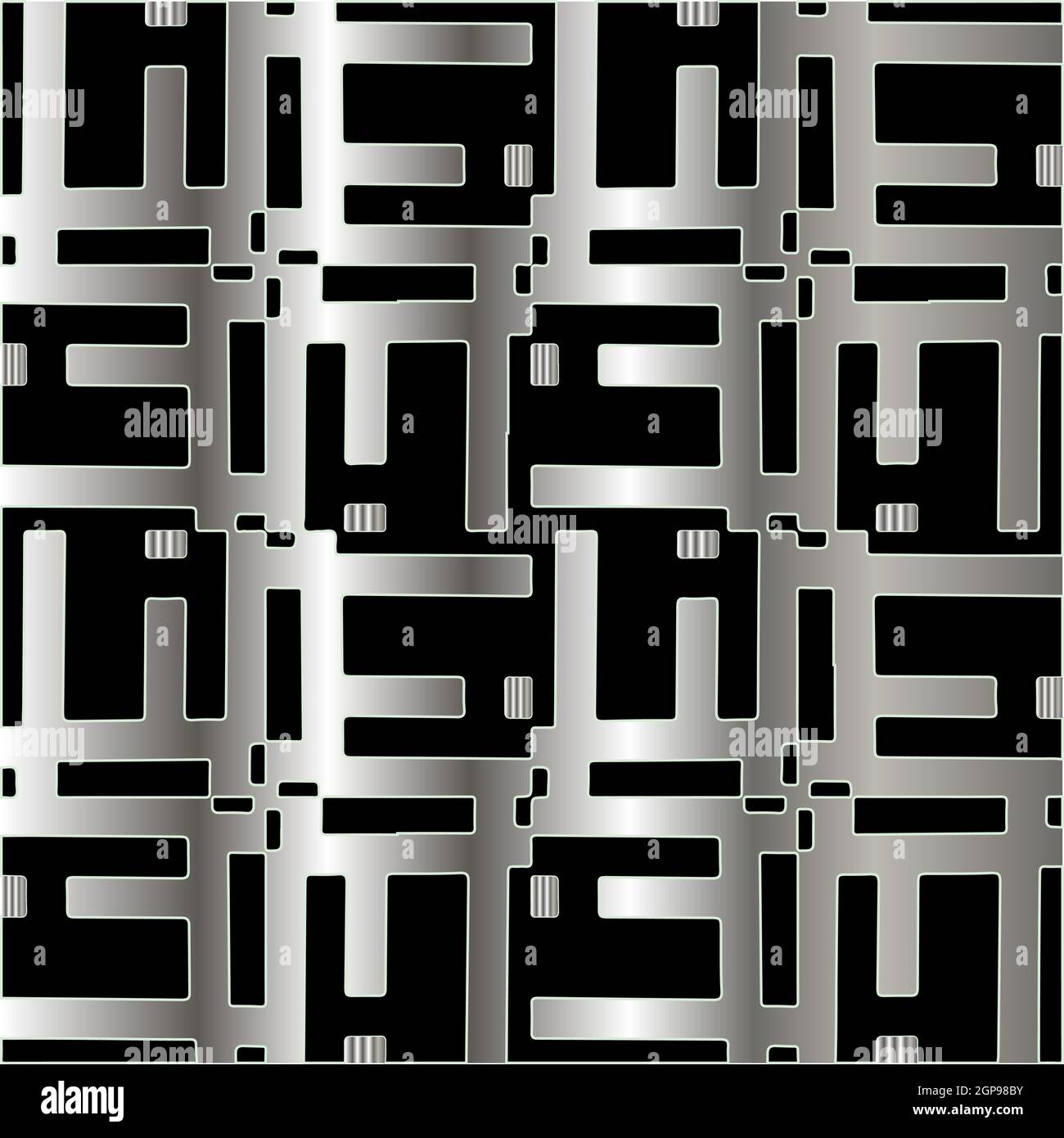 metal pattern on a black background. pattern for fabric, wallpaper ...