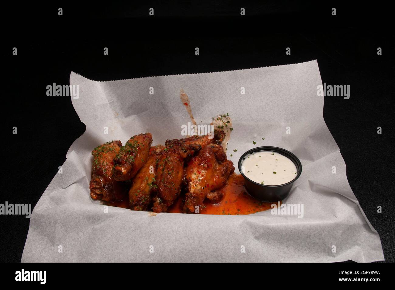 Authentic American cuisine food best known as buffalo hot wings Stock ...