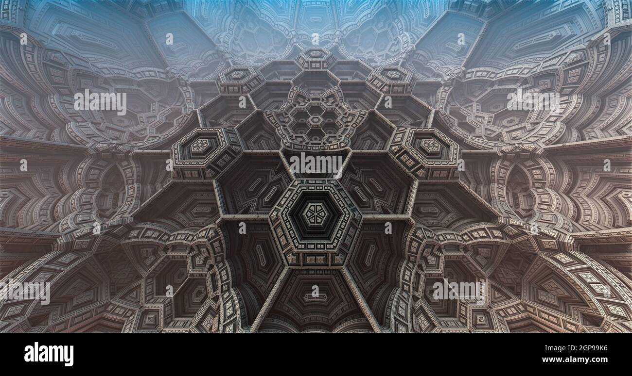 Picture of three-dimensional fractals in motion Stock Photo - Alamy