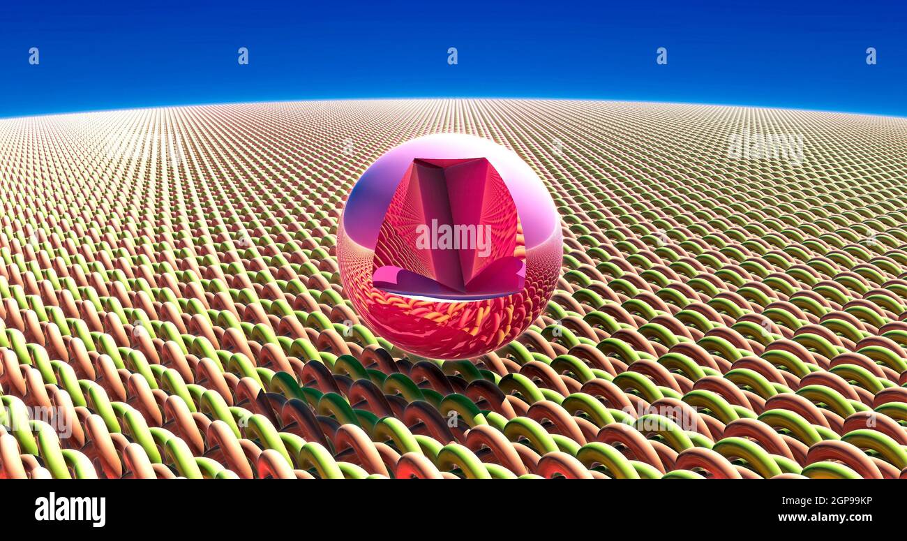Picture of three-dimensional fractals in motion Stock Photo - Alamy