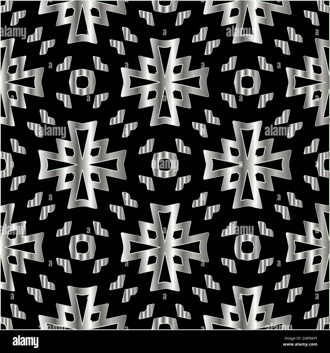 metal pattern on a black background. pattern for fabric, wallpaper ...