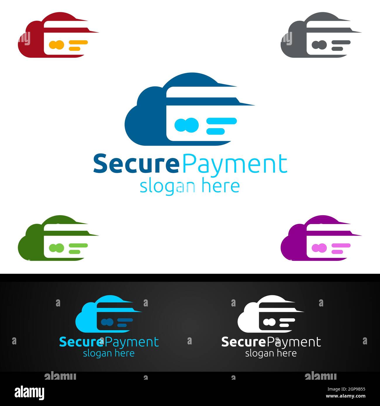 Cloud Online Secure Payment Logo for Security Online Shopping ...
