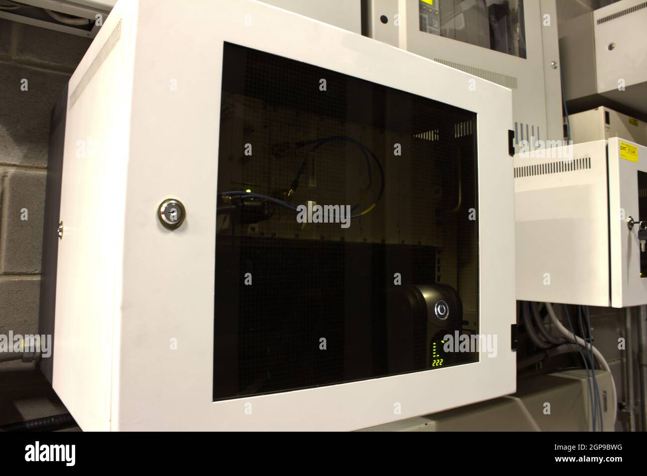 server room with computers for trunk radio system Stock Photo - Alamy