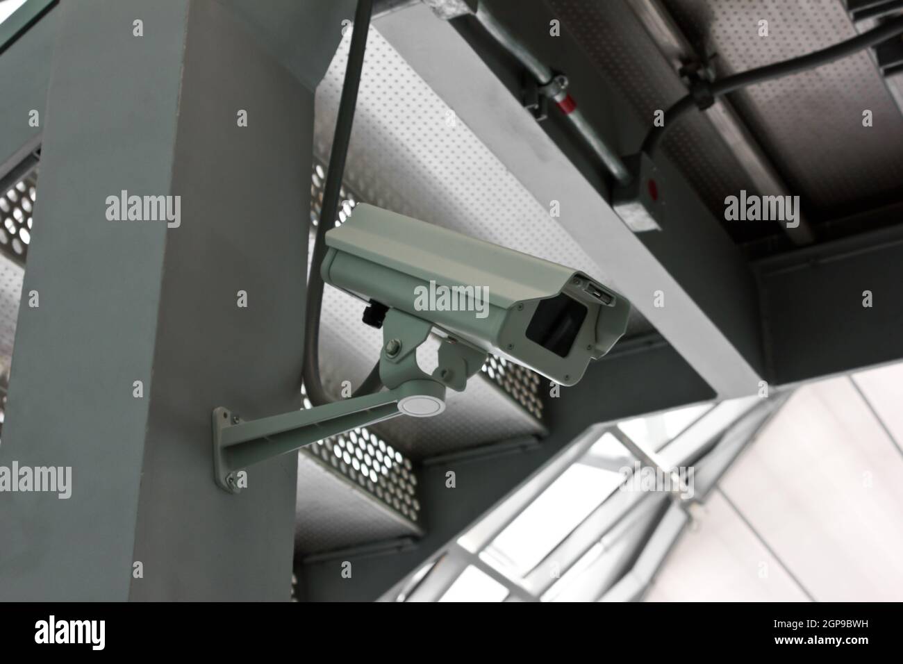Security Camera CCTV on staircase location building Stock Photo - Alamy