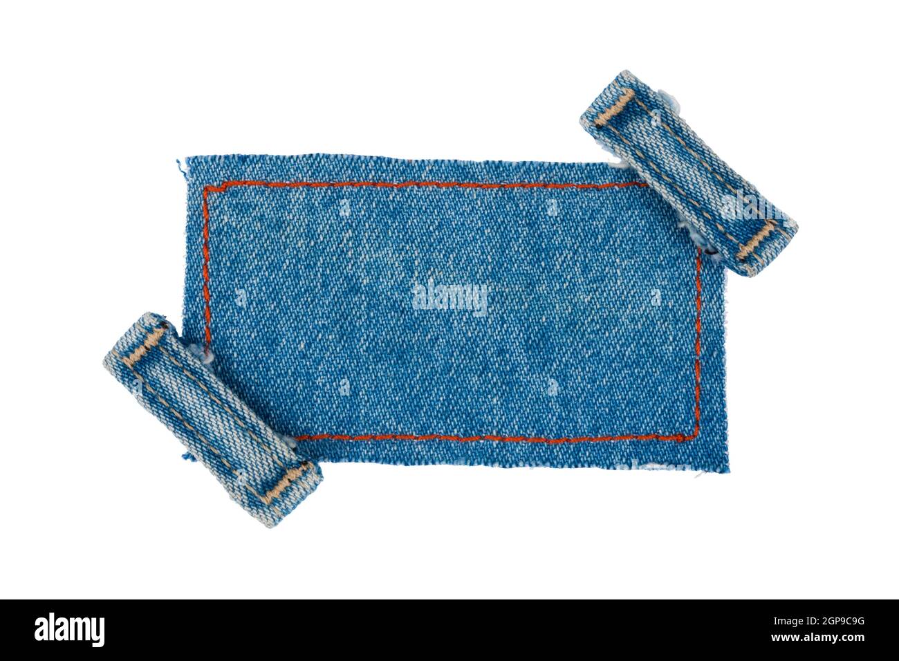 Frame with two straps jeans , isolated on white background Stock Photo ...