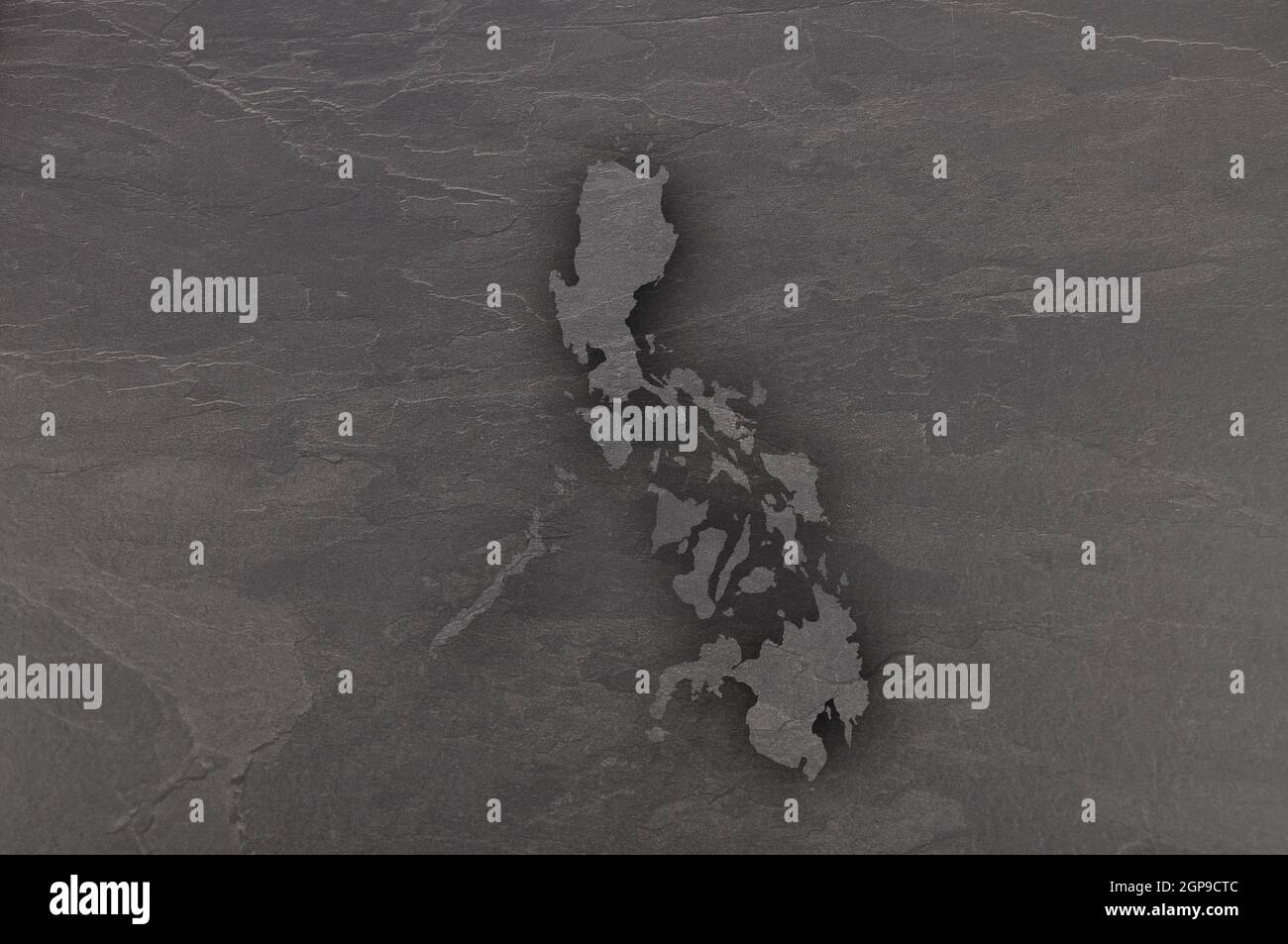 Map of Philippines on dark slate Stock Photo - Alamy