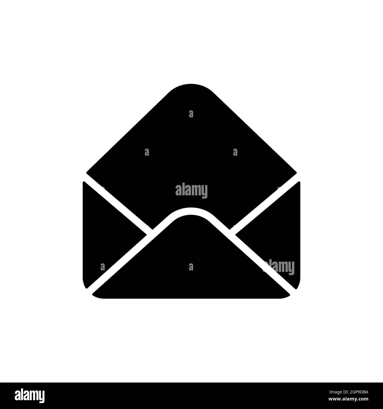 Open envelope vector glyph icon. E-commerce sign. Graph symbol for your ...