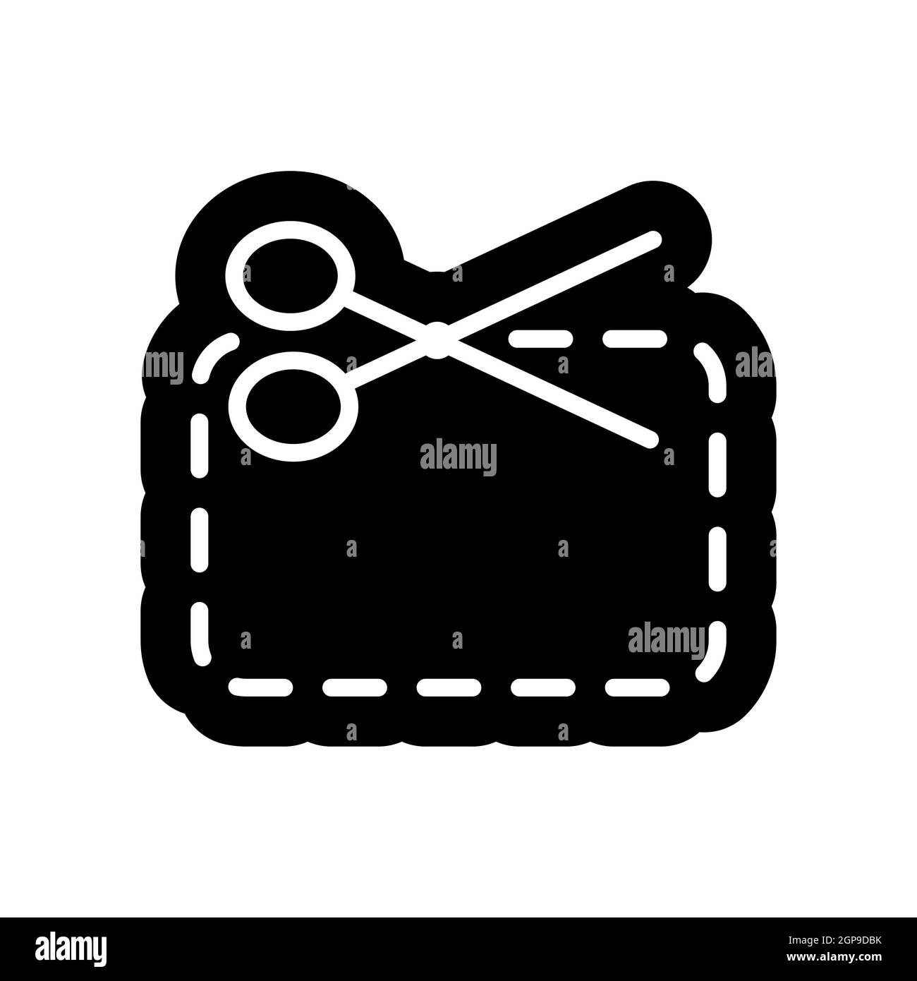 Coupon cutting glyph icon. E-commerce sign. Graph symbol for your web ...