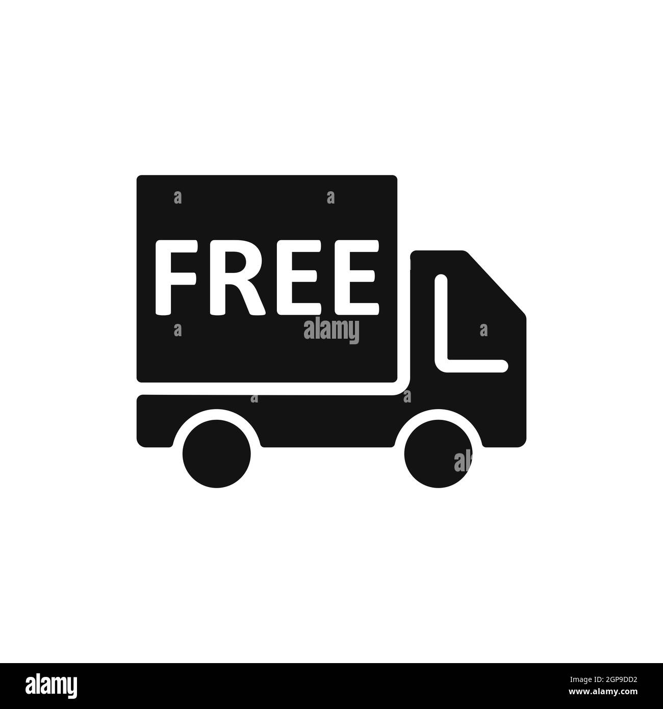 Free shipping glyph icon. E-commerce sign. Graph symbol for your web ...