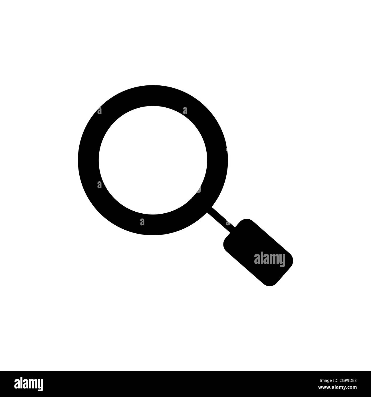 Search magnifier glyph icon. Magnifying glass symbol. Zoom pictogram. E ...