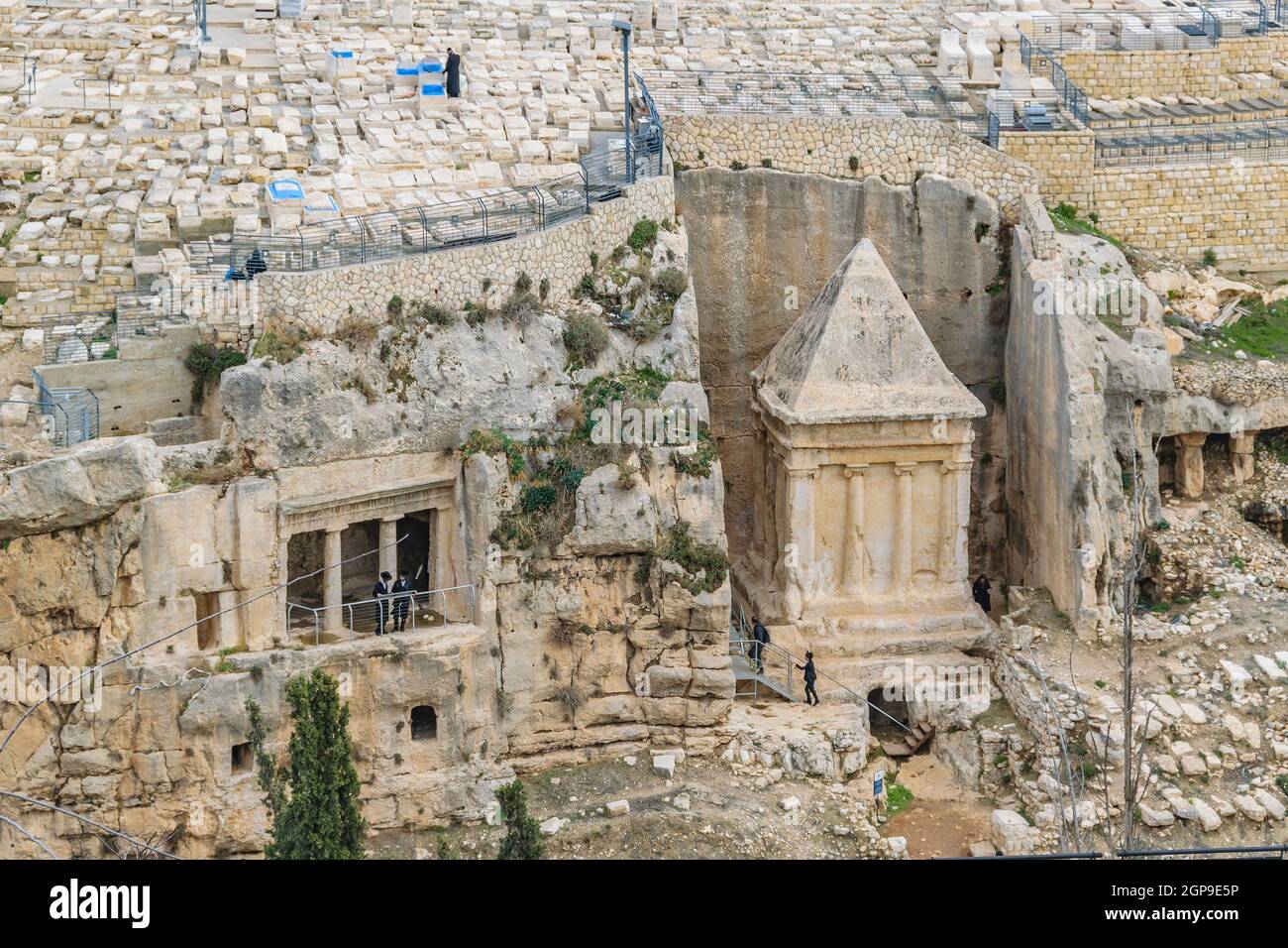 High angle aerial shot of prophets tomb, old jerusalem city Stock Photo ...
