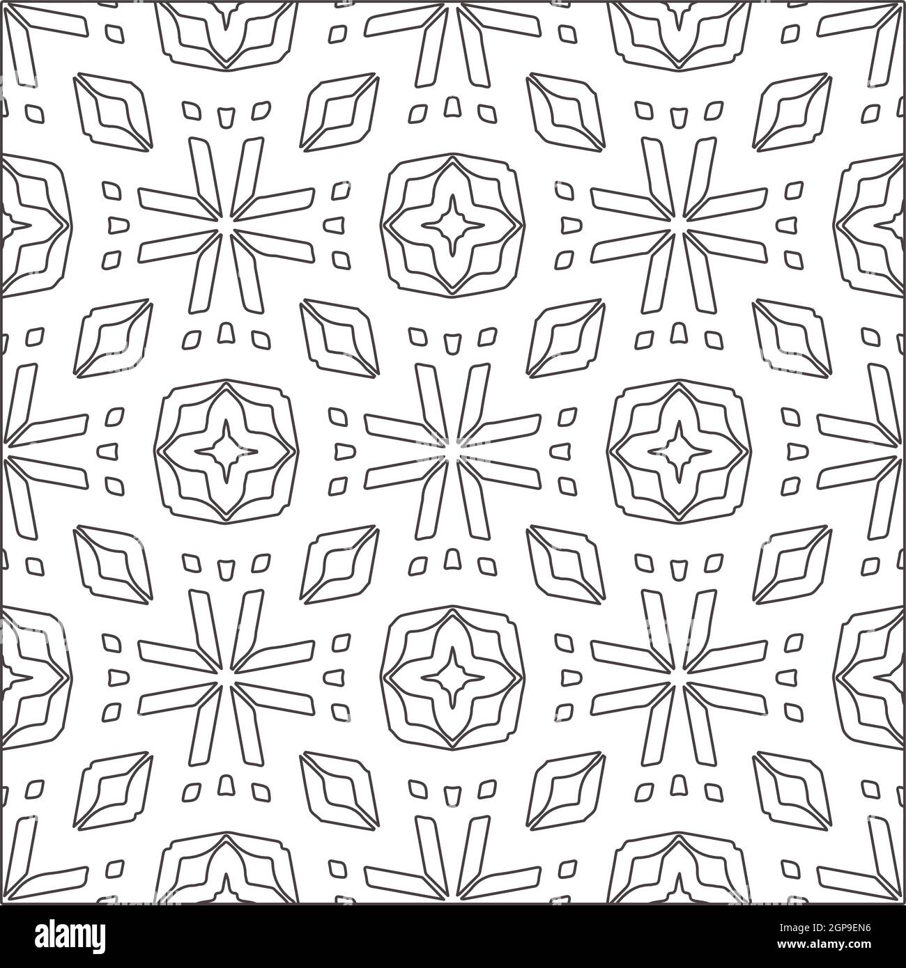 Vector pattern with symmetrical elements . Repeating geometric tiles ...