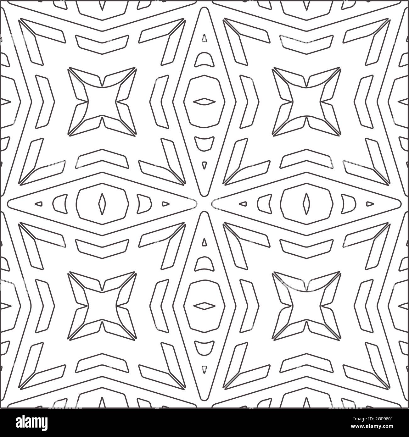 Vector pattern with symmetrical elements . Repeating geometric tiles ...