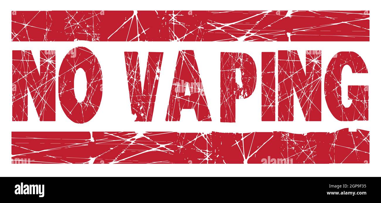 A no vaping red rubber ink stamp over a white background Stock Photo ...