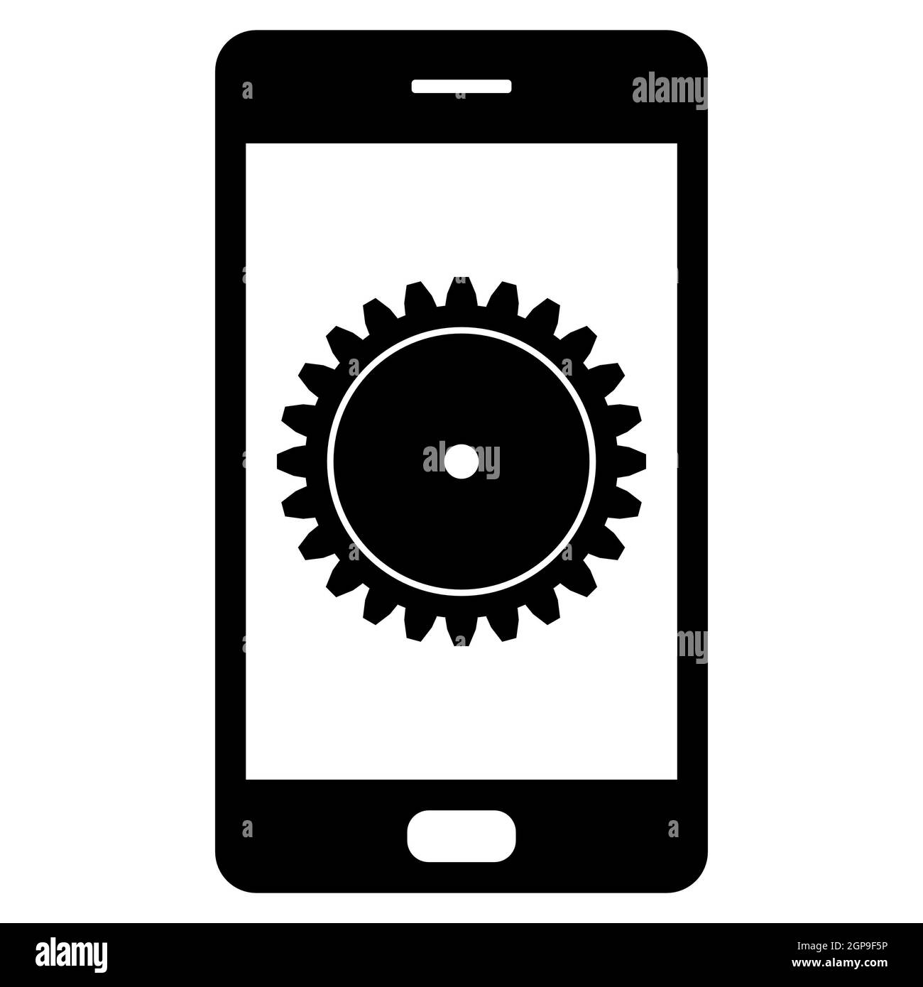 Gear and smartphone Stock Photo - Alamy
