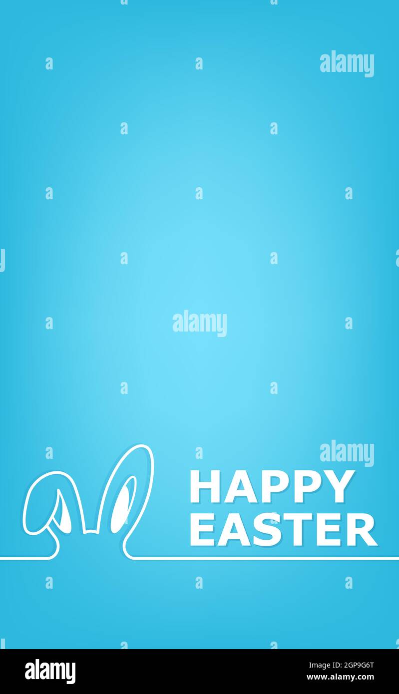 Abstract Easter Bunny with Happy Easter Greetings - Vector illustration ...