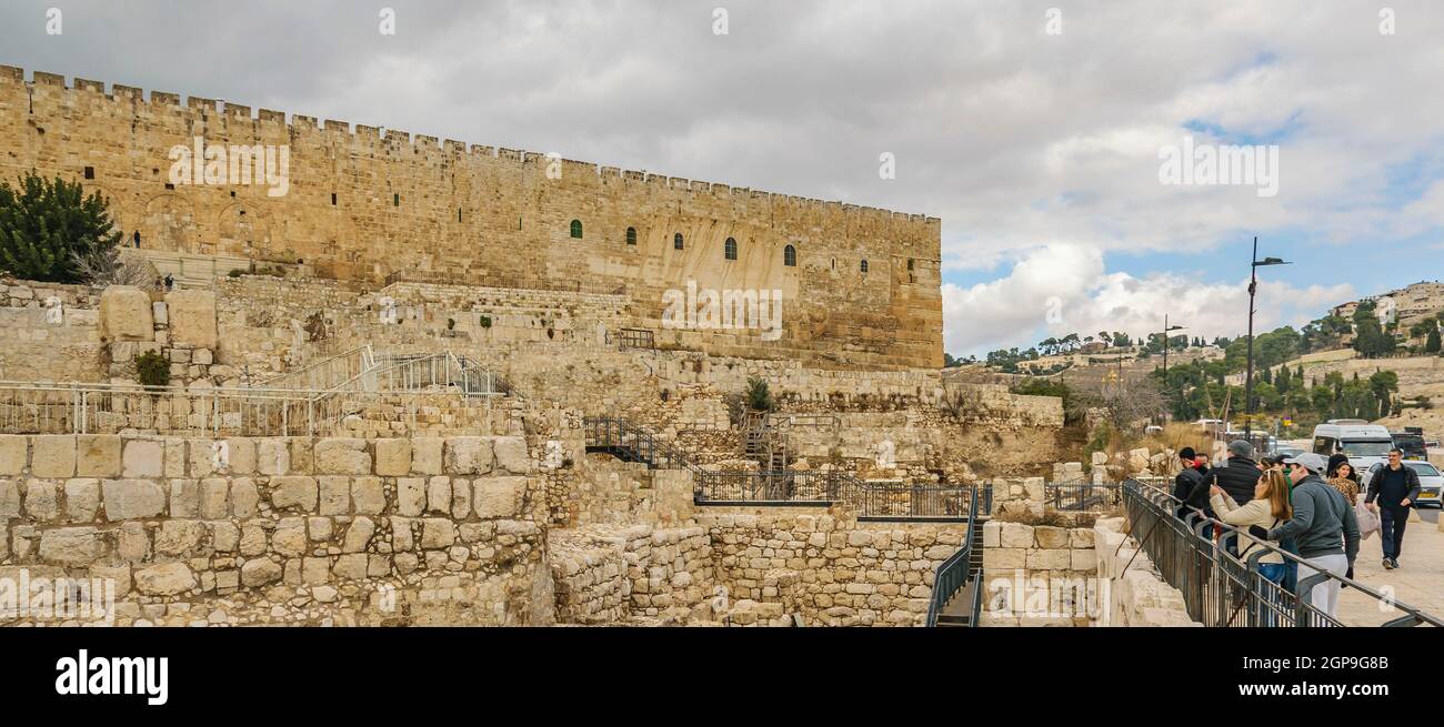 Eastern wall and muslim cemetery, old jerusalem city Stock Photo - Alamy