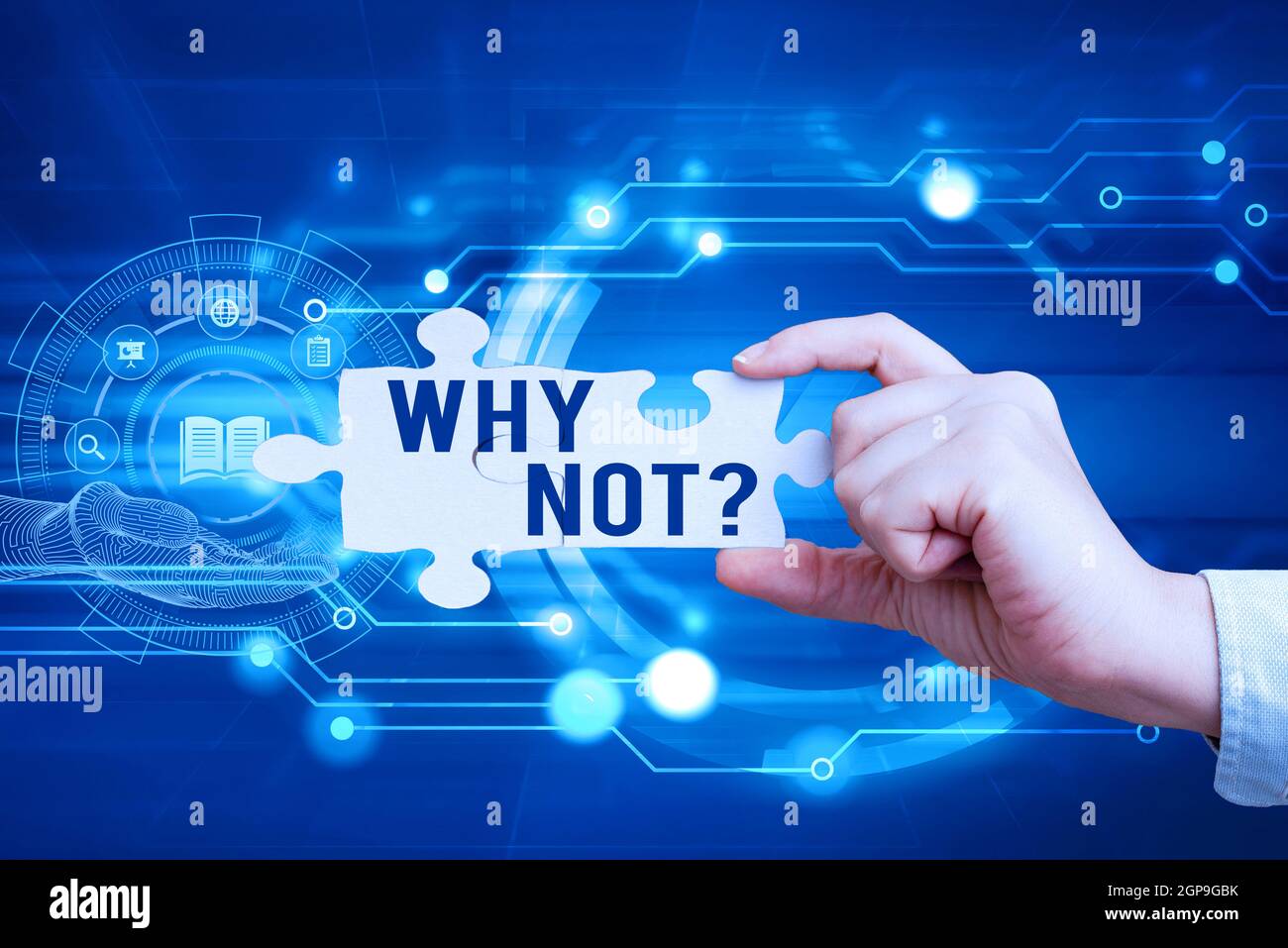 Hand writing sign Why Notquestion. Word for it is used to make a ...