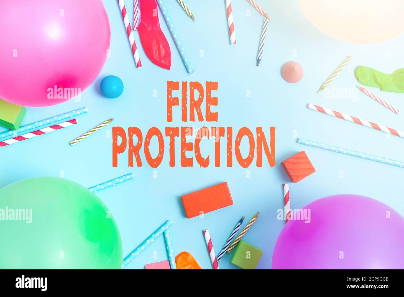 Hand writing sign Fire Protection. Business concept measures taken to ...