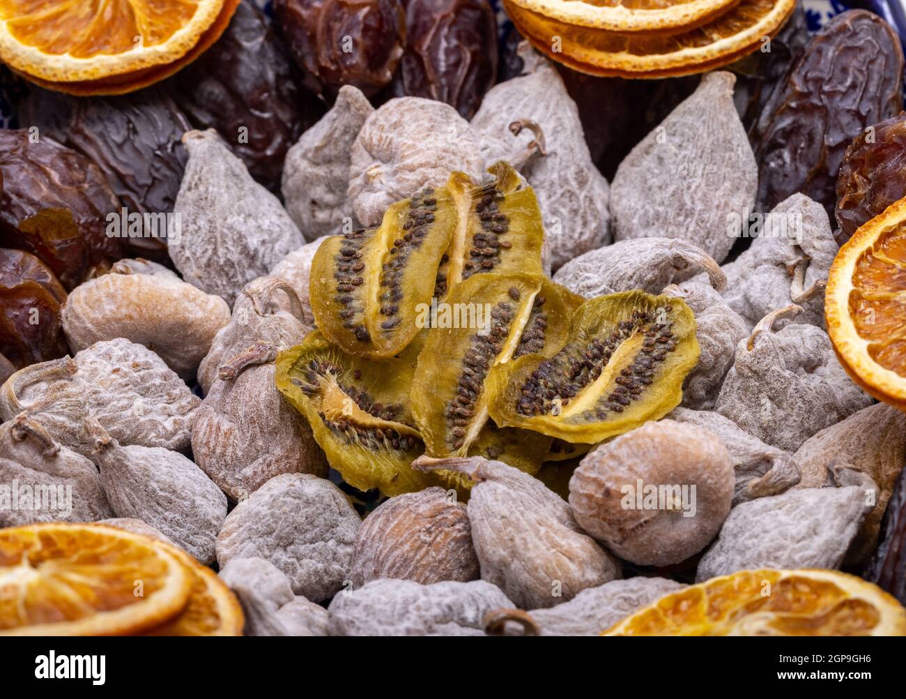 Set of dried tropical fruits. A healthy and nutritious snack and an ...