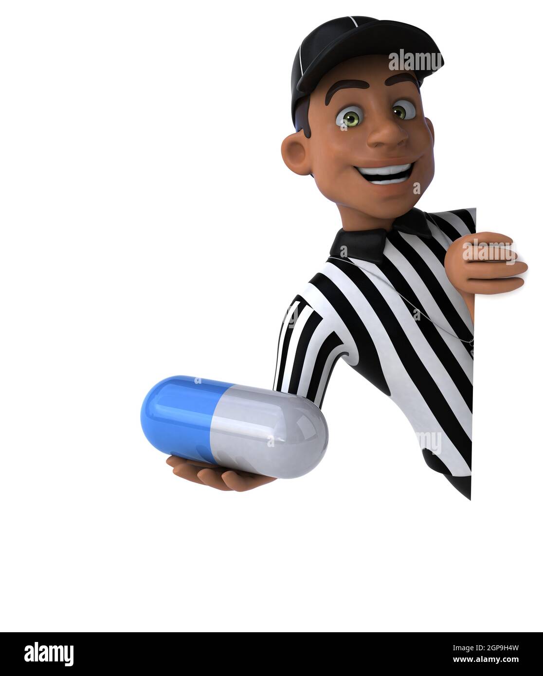 Fun 3D Illustration of an american Referee Stock Photo - Alamy