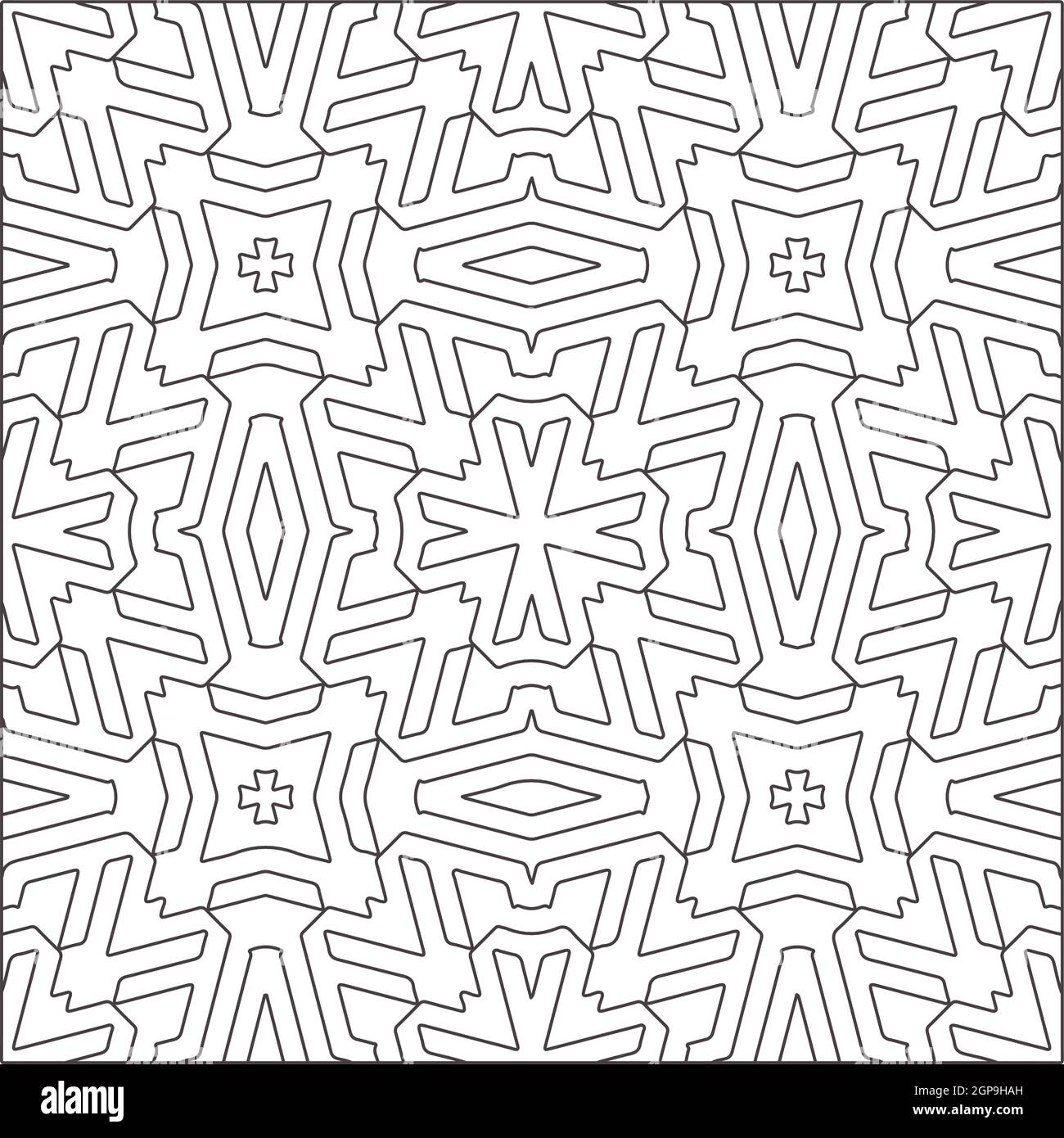 Vector pattern with symmetrical elements . Repeating geometric tiles ...