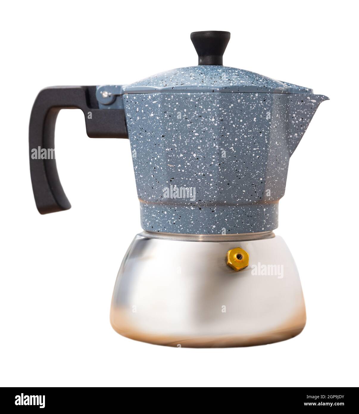 Coffee in metal pot Cut Out Stock Images & Pictures - Alamy