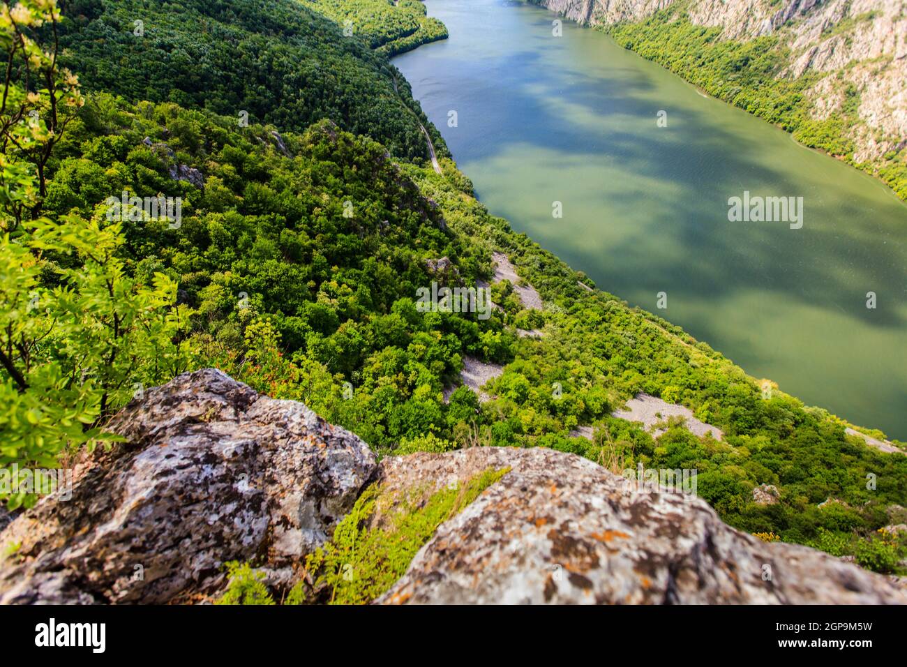 Beautiful nature landscape , gorge Danube river , the Iron Gates ...