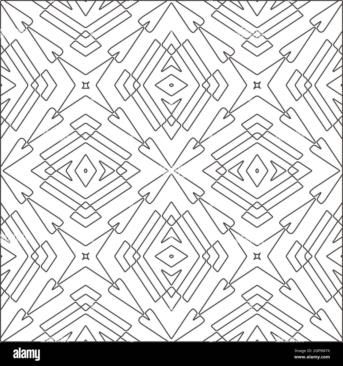 Vector pattern with symmetrical elements . Repeating geometric tiles ...
