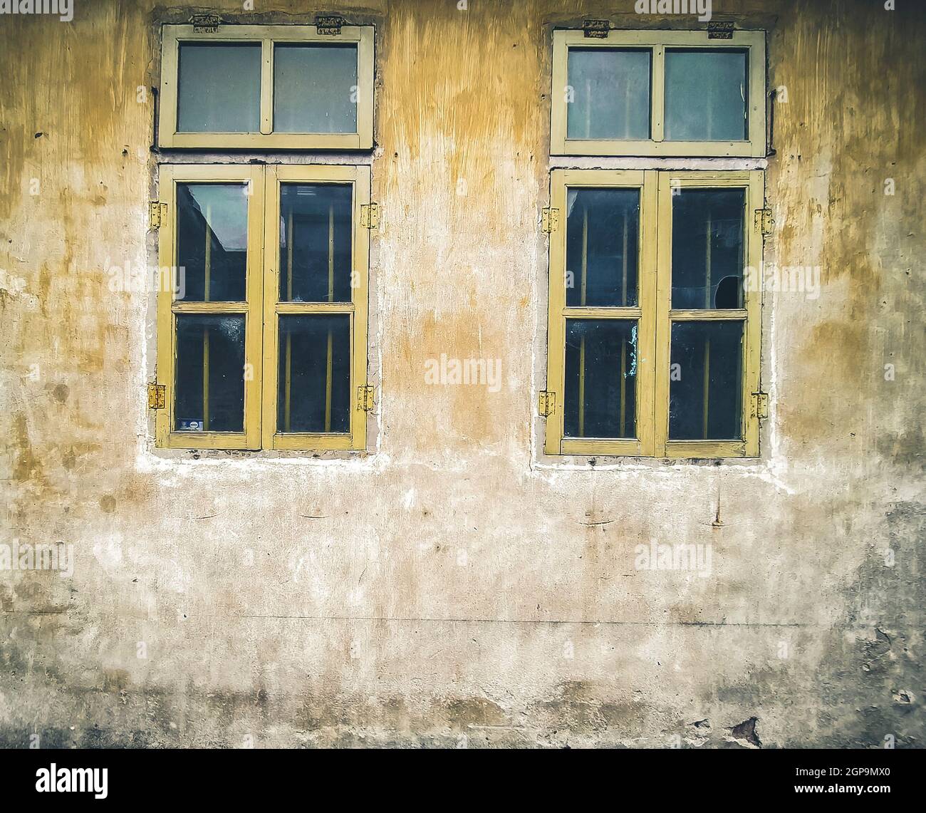 Architectural Details Vintage Window with Peeling Paint in orange. Old ...