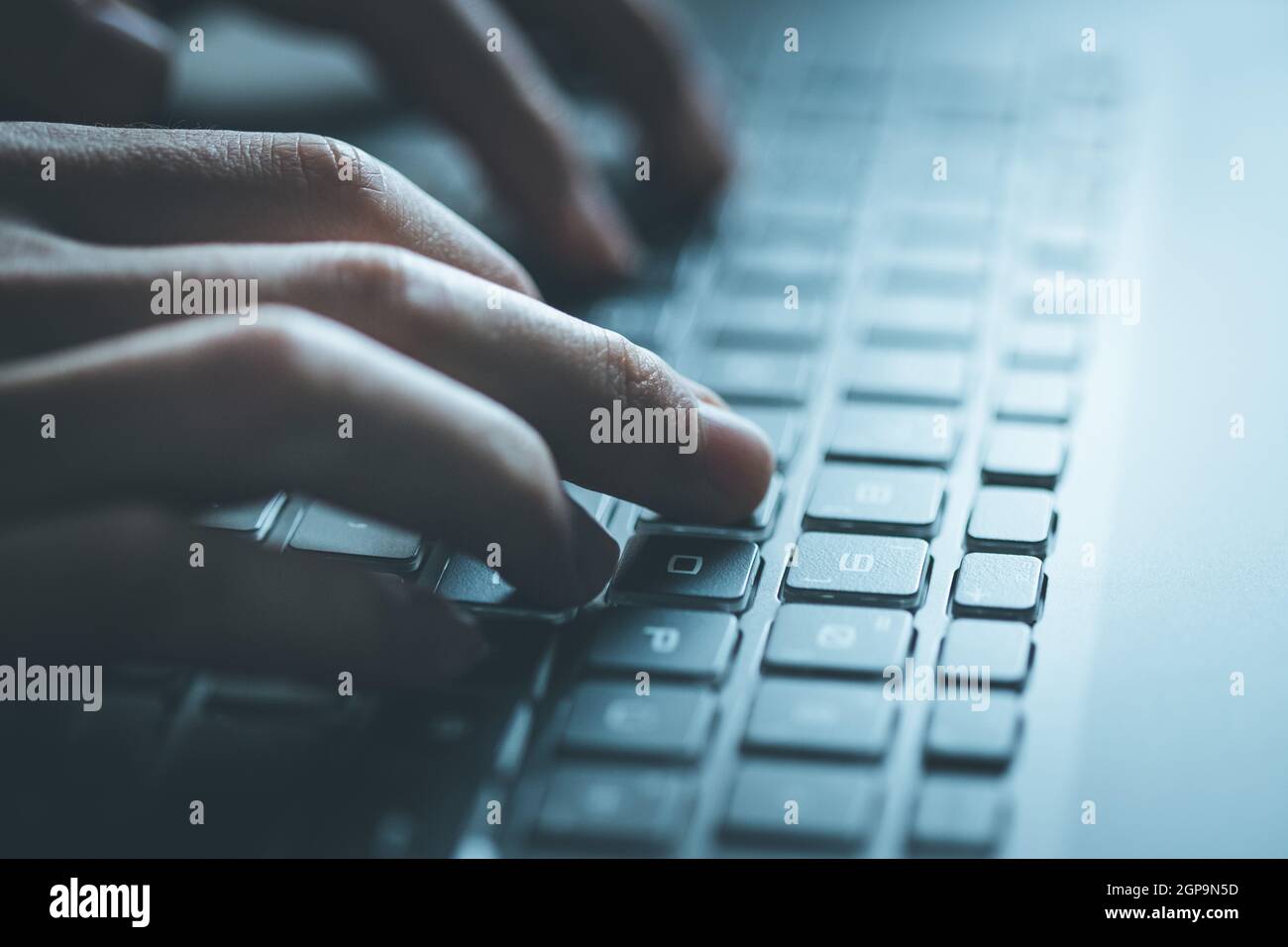 Closeup picture of a black laptop keyboard Stock Photo - Alamy