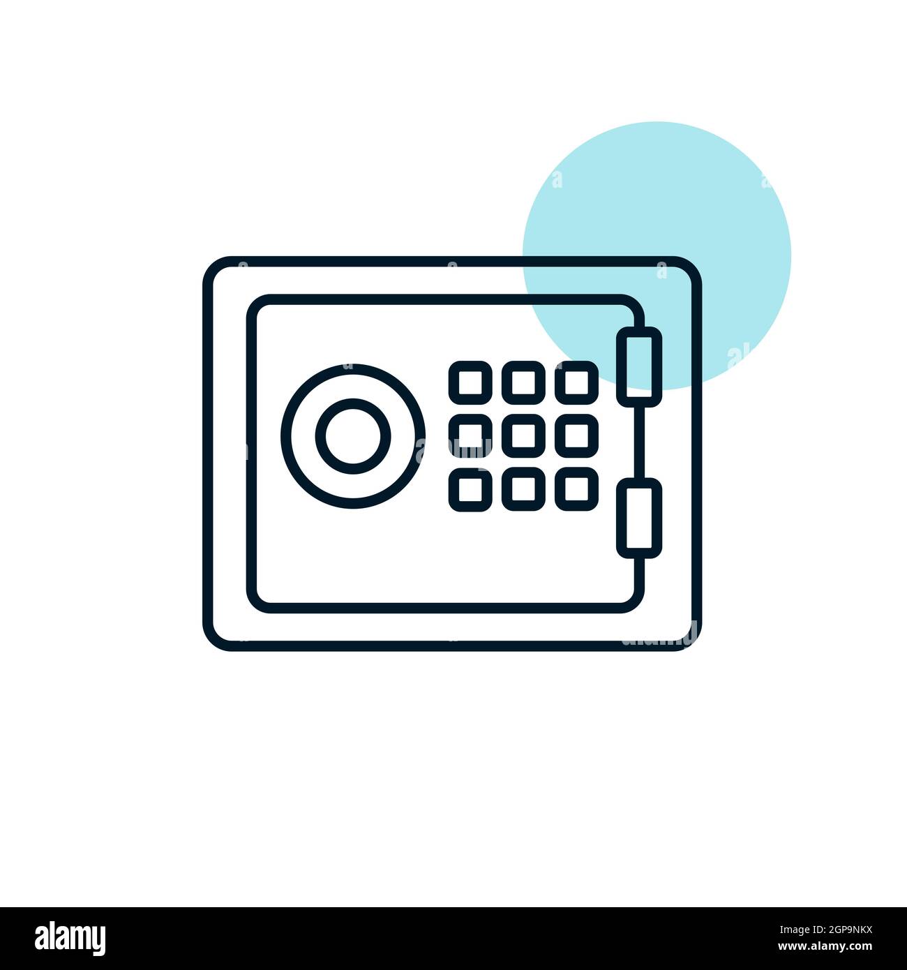 Bank safe outline icon. Finances sign. Graph symbol for your web site ...