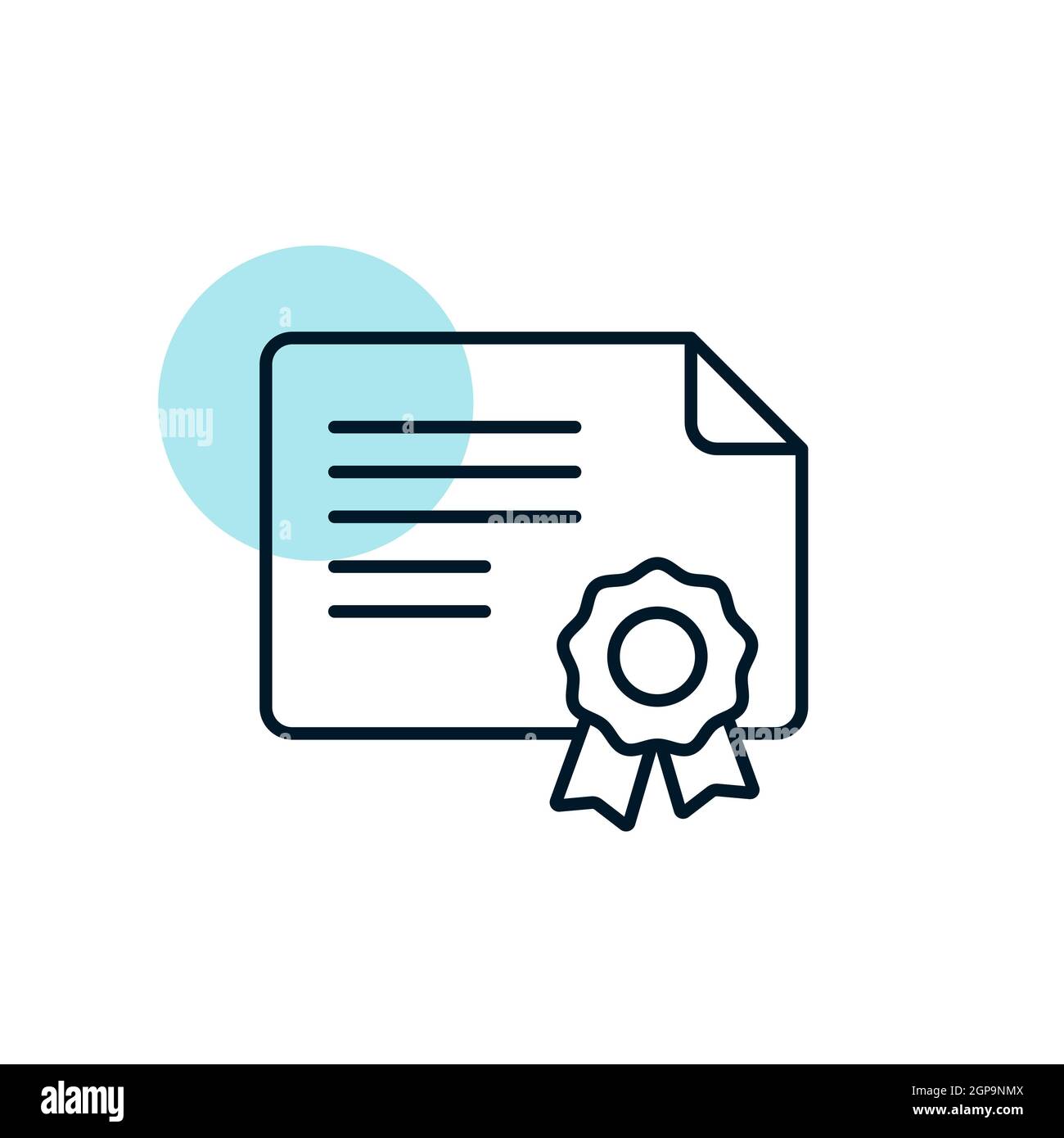 Certified outline icon. Workspace sign. Graph symbol for your web site ...