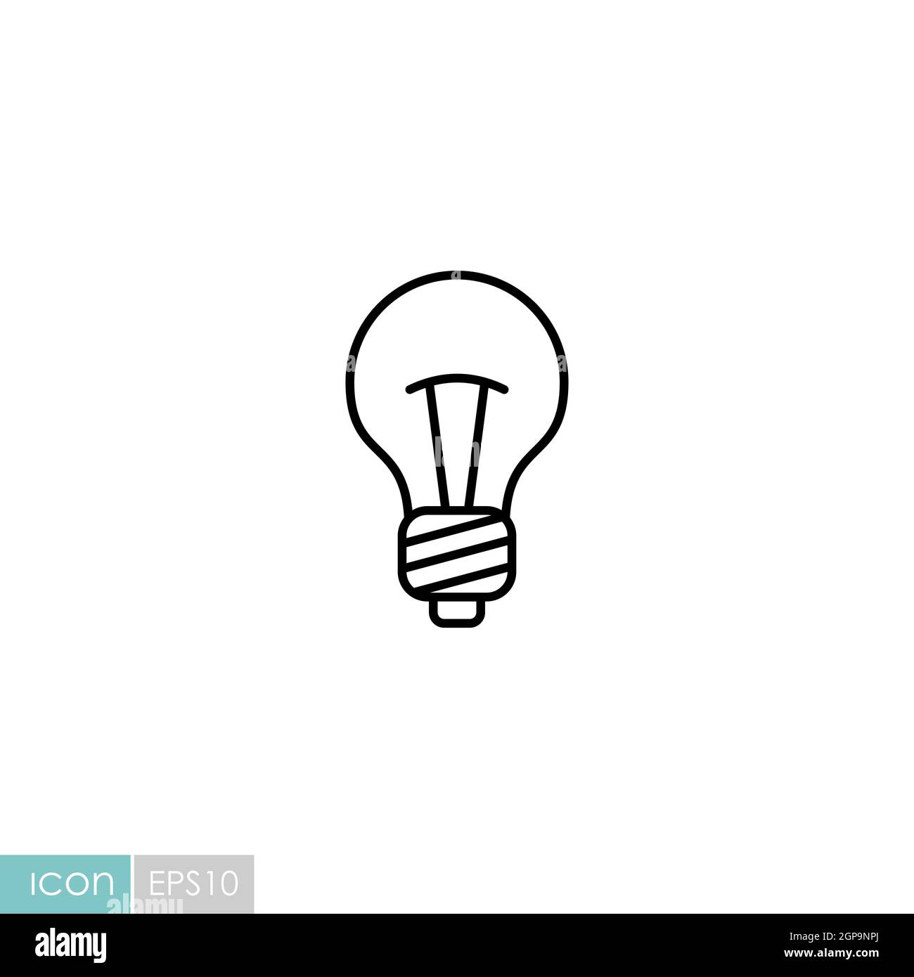Light Bulb line icon vector. Idea sign, solution, thinking concept ...