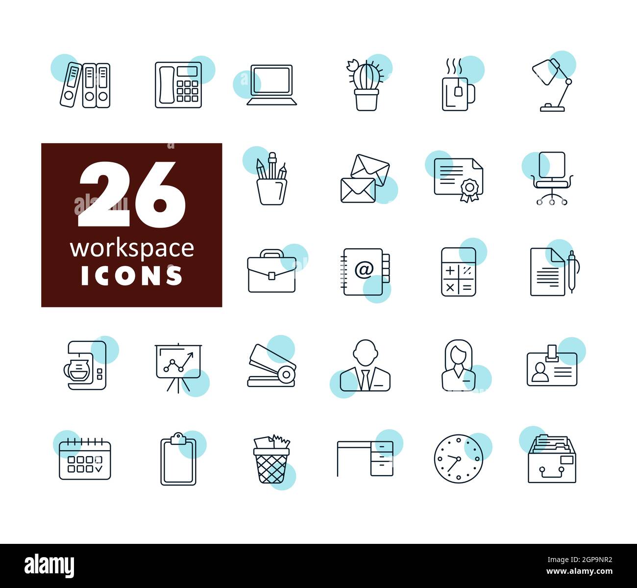 Workspace outline icon. Workspace sign. Graph symbol for your web site ...