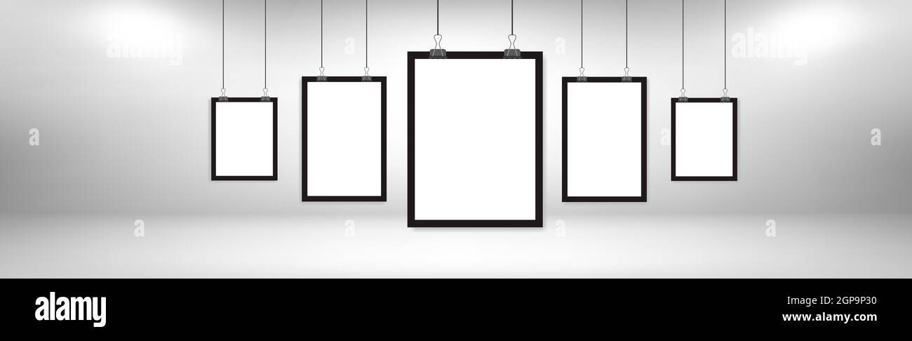 Big White Banner Background Template - illustration Stock Photo - Alamy