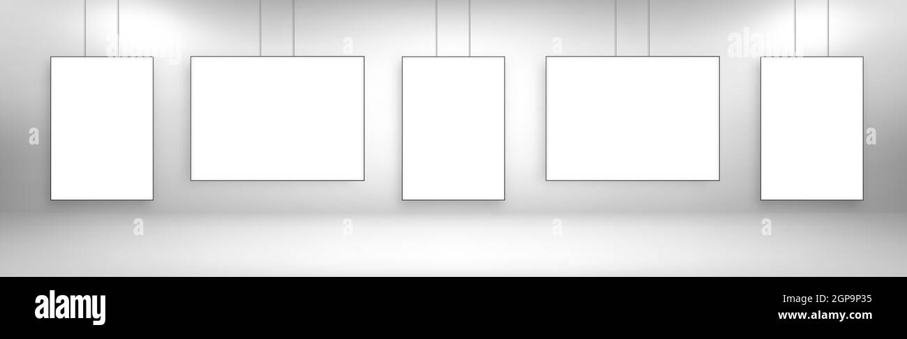 Big White Banner Background Template - illustration Stock Photo - Alamy