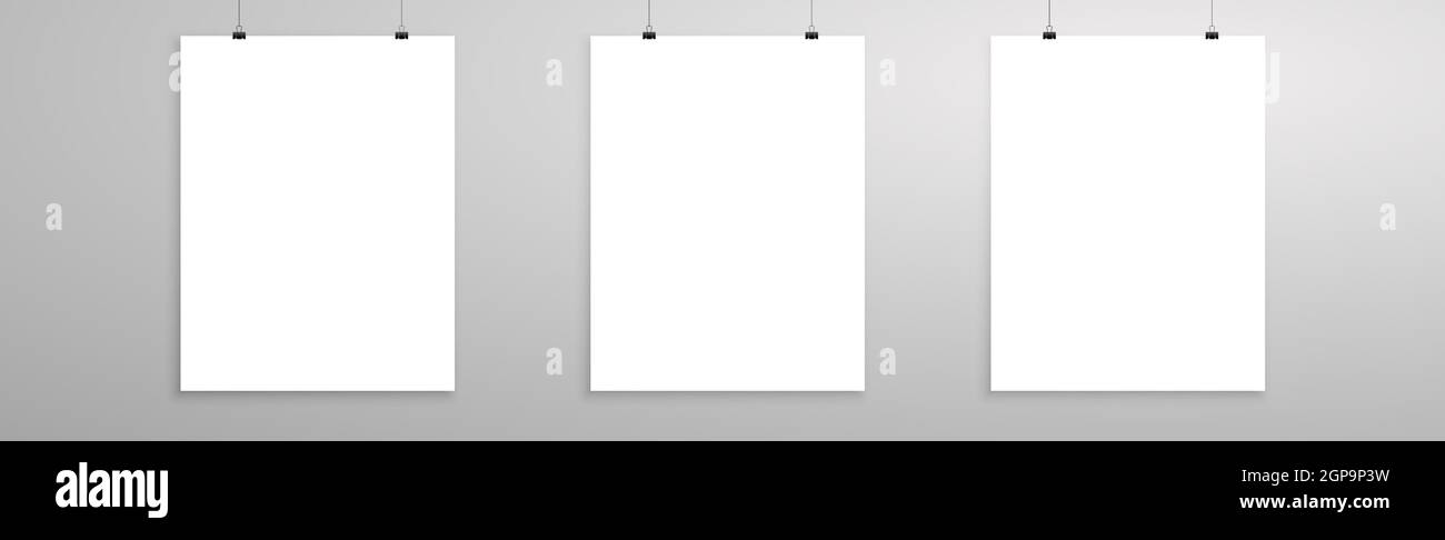 Big White Banner Background Template - illustration Stock Photo - Alamy