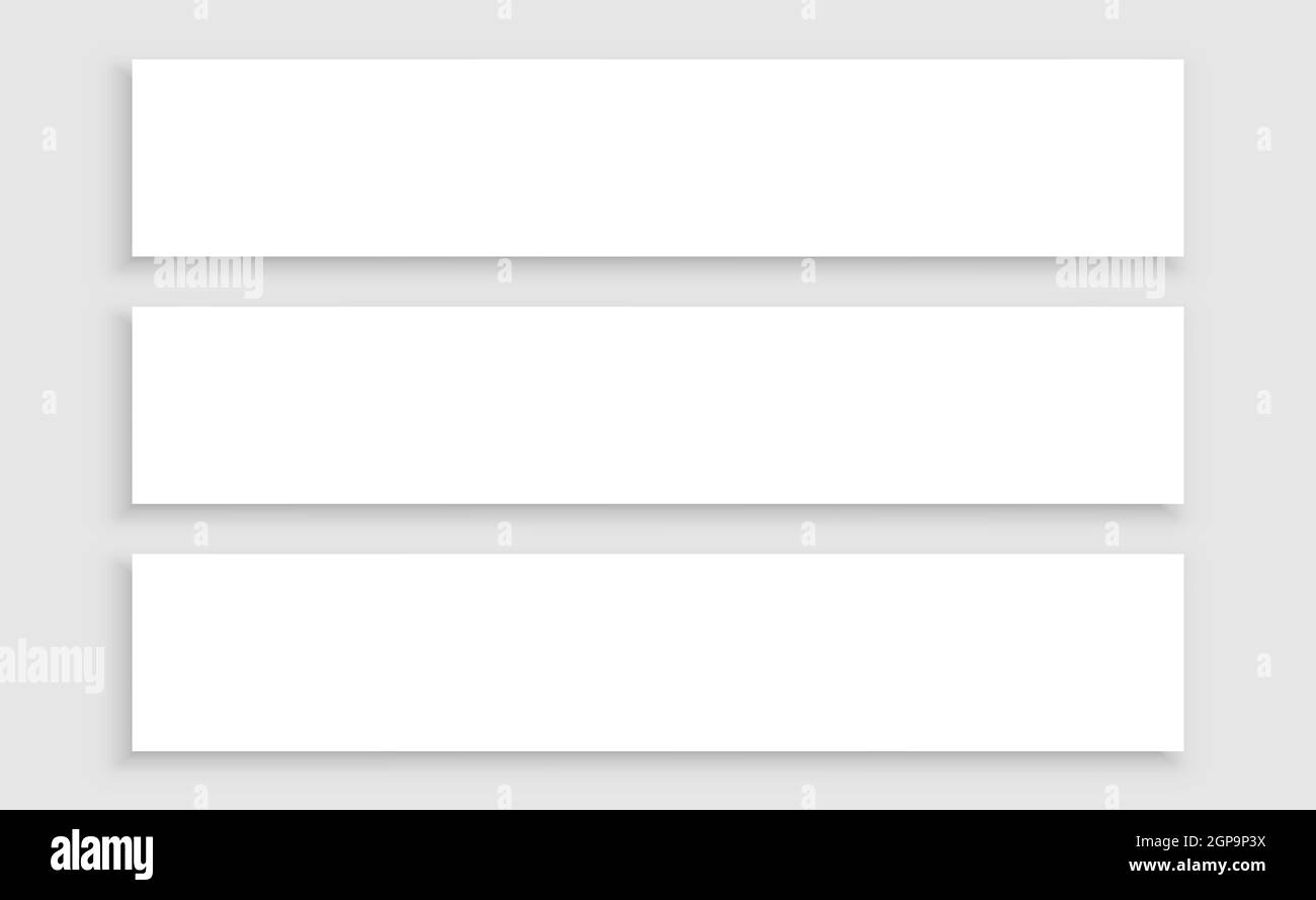 Big White Banner Background Template - illustration Stock Photo - Alamy