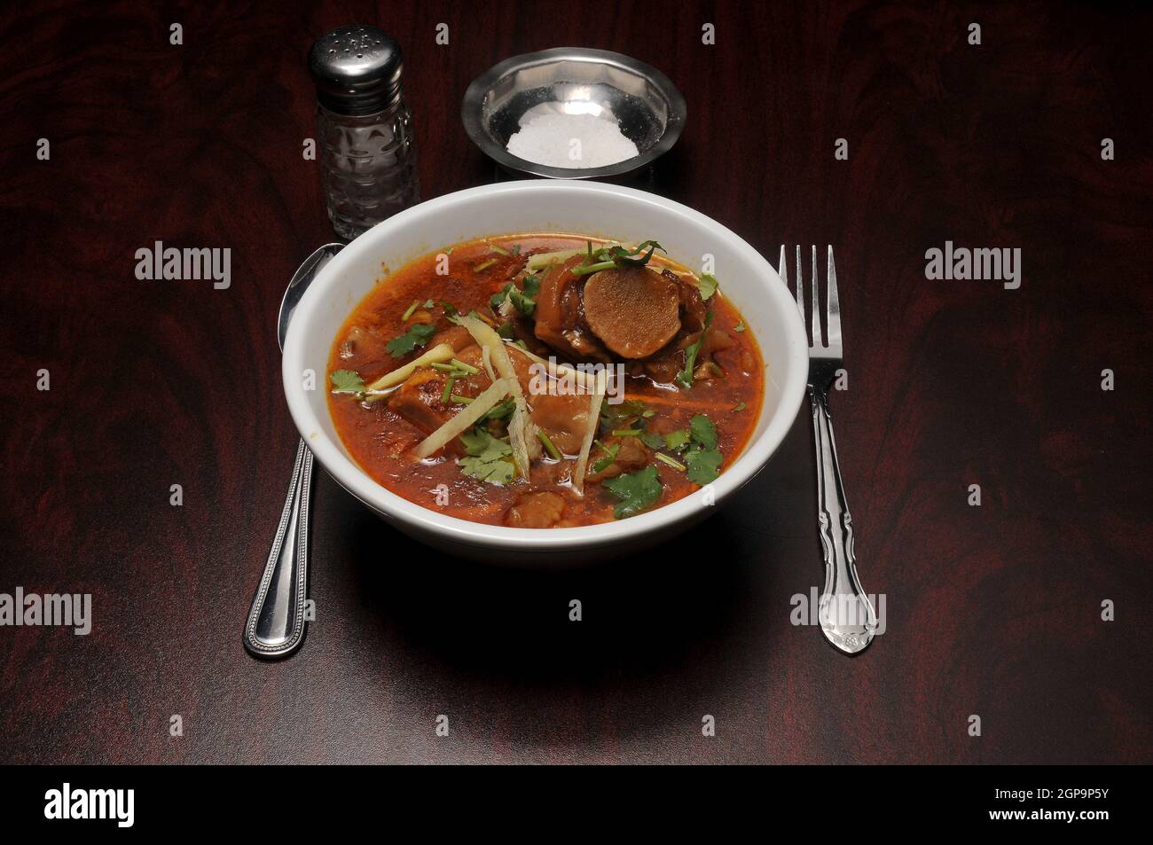 Authentic and traditional Indian cuisine dish known as beef paya Stock ...