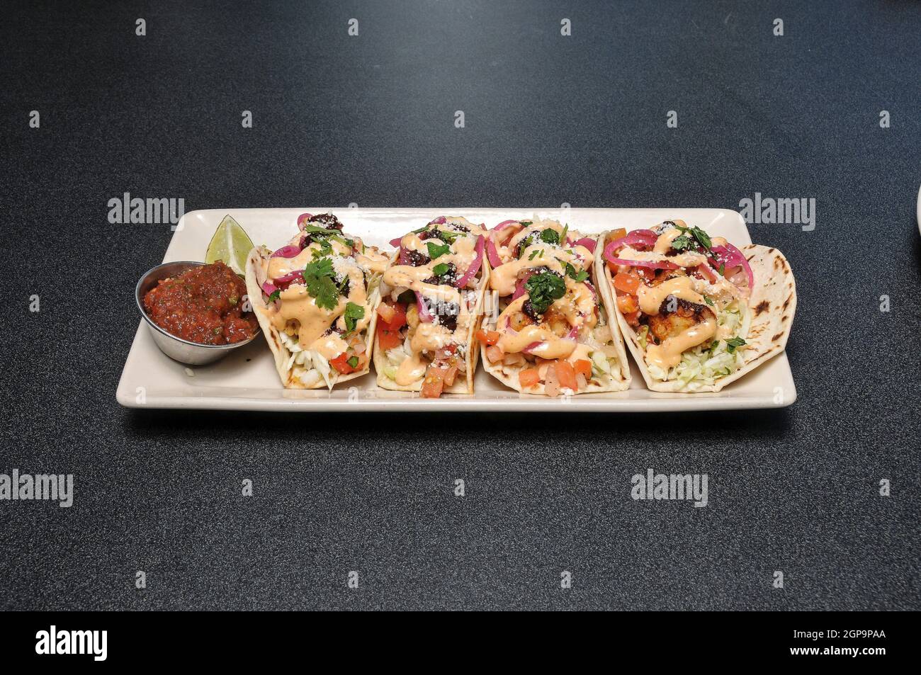 Authentic tex mex mexican cuisine known as street Tacos Stock Photo - Alamy