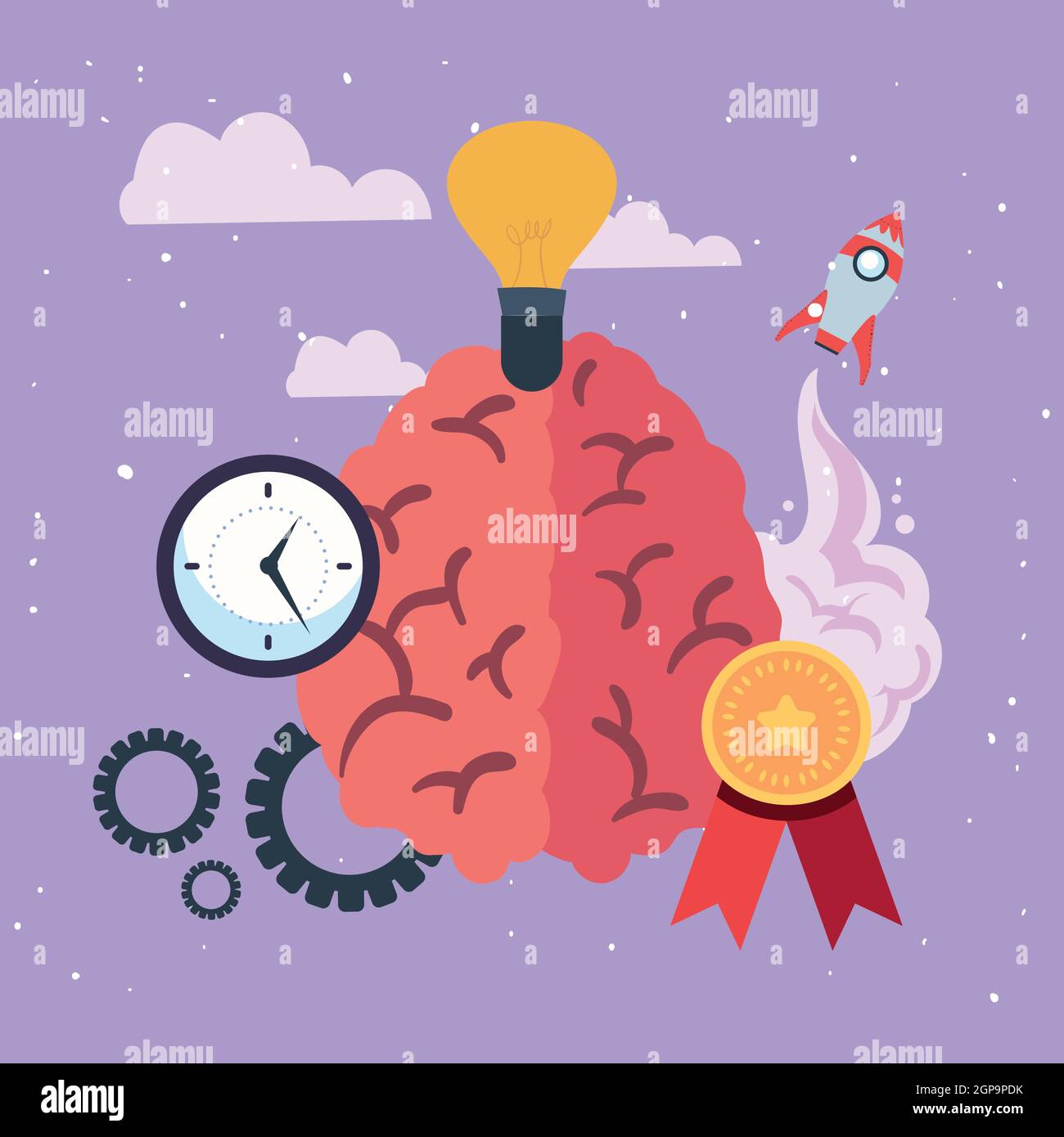 Brain education symbols on hi-res stock photography and images - Alamy