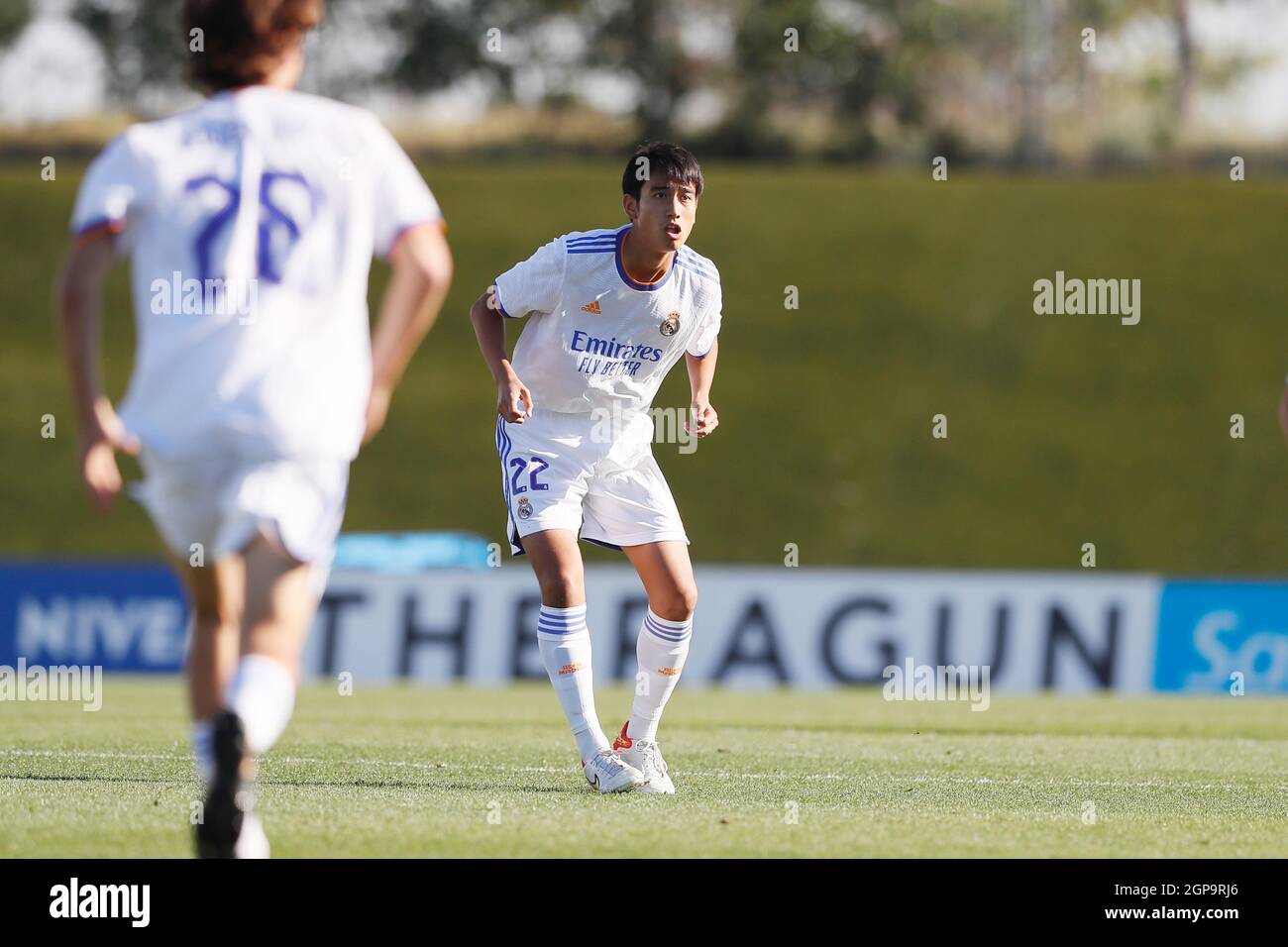 Madrid, Spain. 28th Sep, 2021. Takuhiro Nakai (Real) Football/Soccer ...