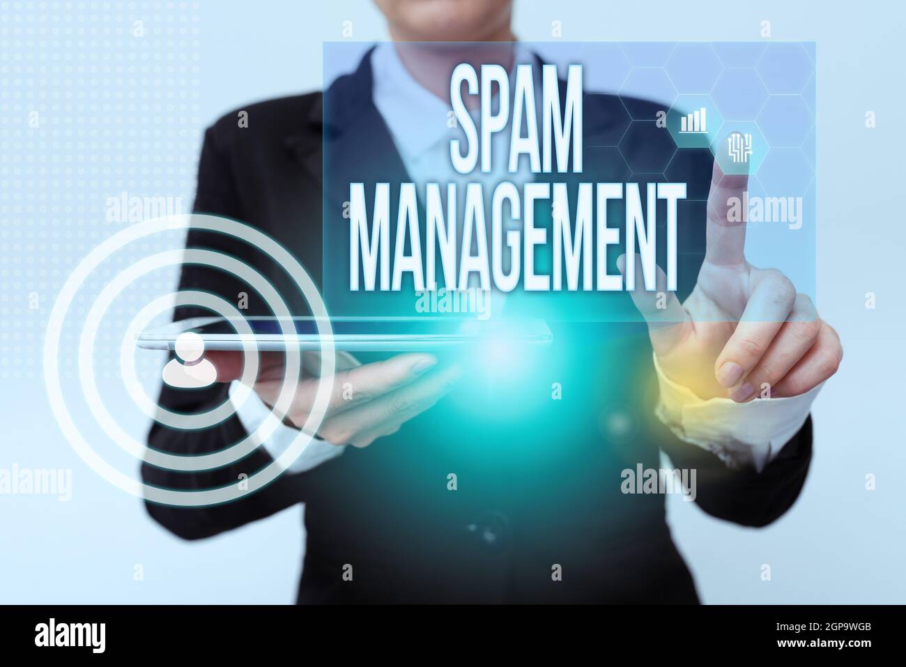 Text sign showing Spam Management. Business overview help reduce or ...