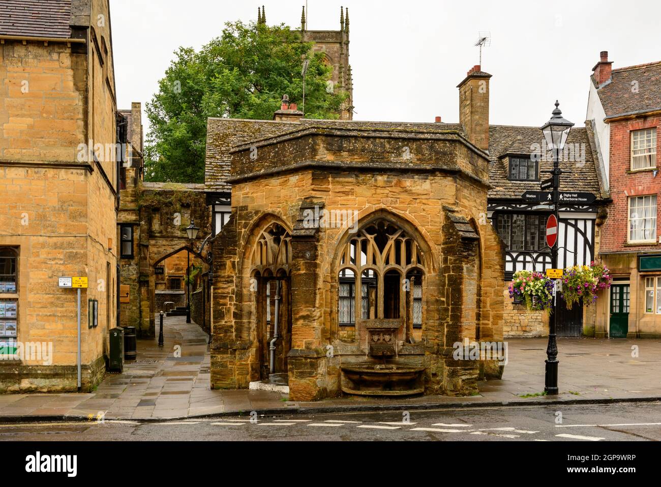 small stone open building in historic town of Dorset Stock Photo - Alamy